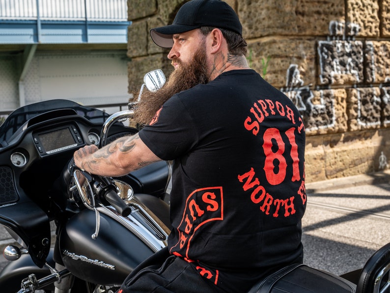 Hells Angels Support T-shirt Big Red Machine Siderocker SYL 81 NORTH END - Etsy