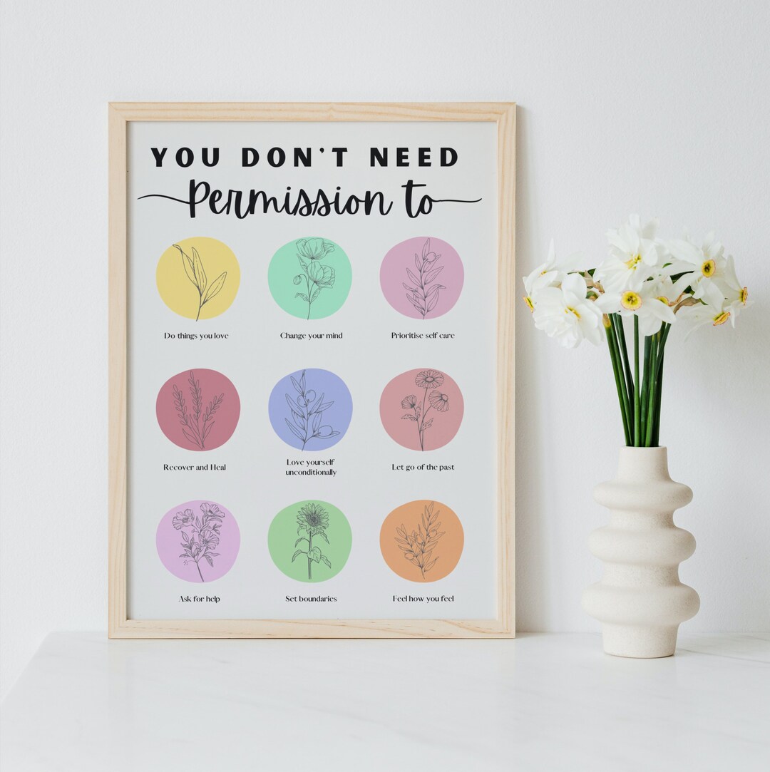 Pastel Affirmation Print Nursery Print Floral Drawings, Inspirational ...