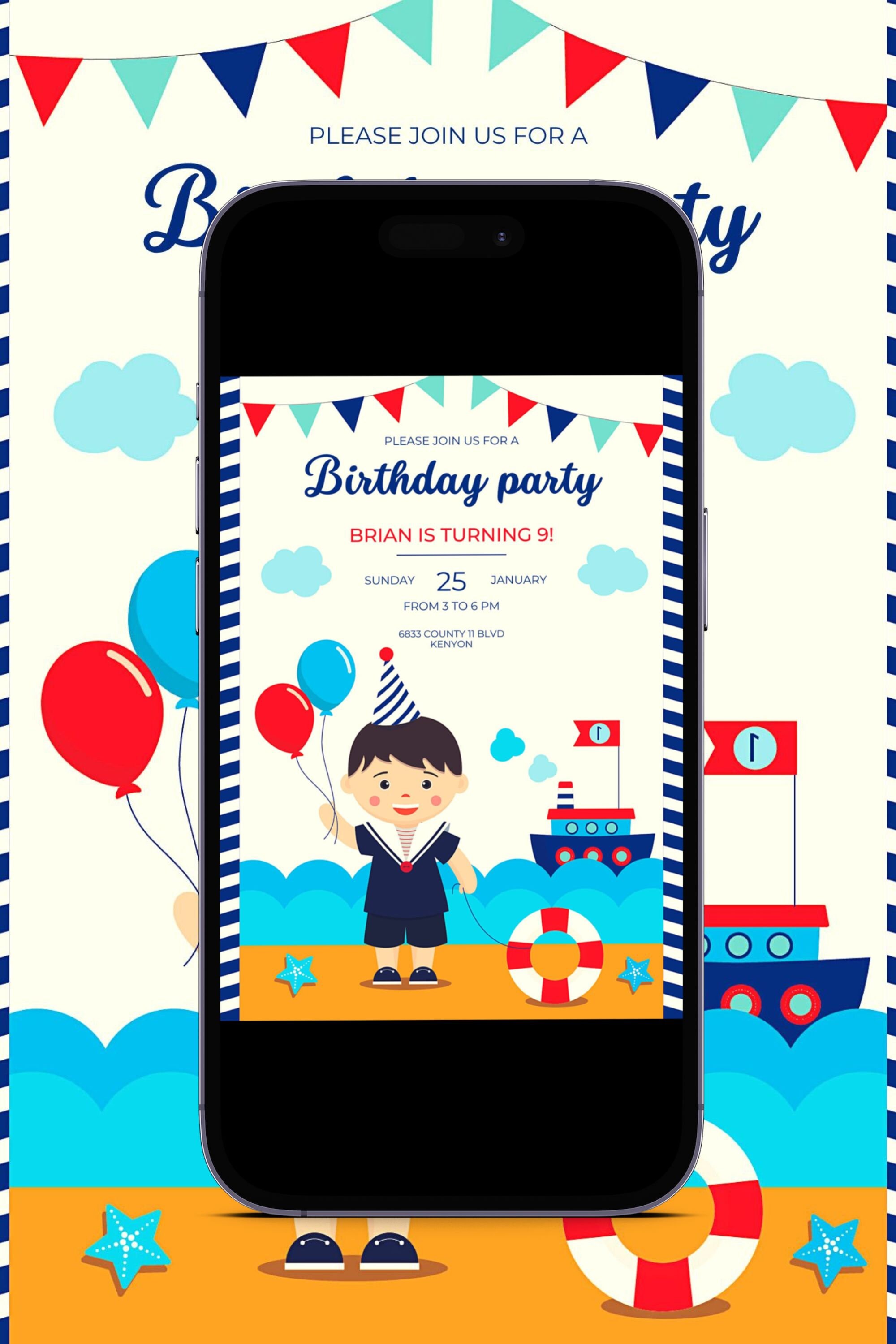 Customizable Digital Birthday Invitation for Child,invitation With ...