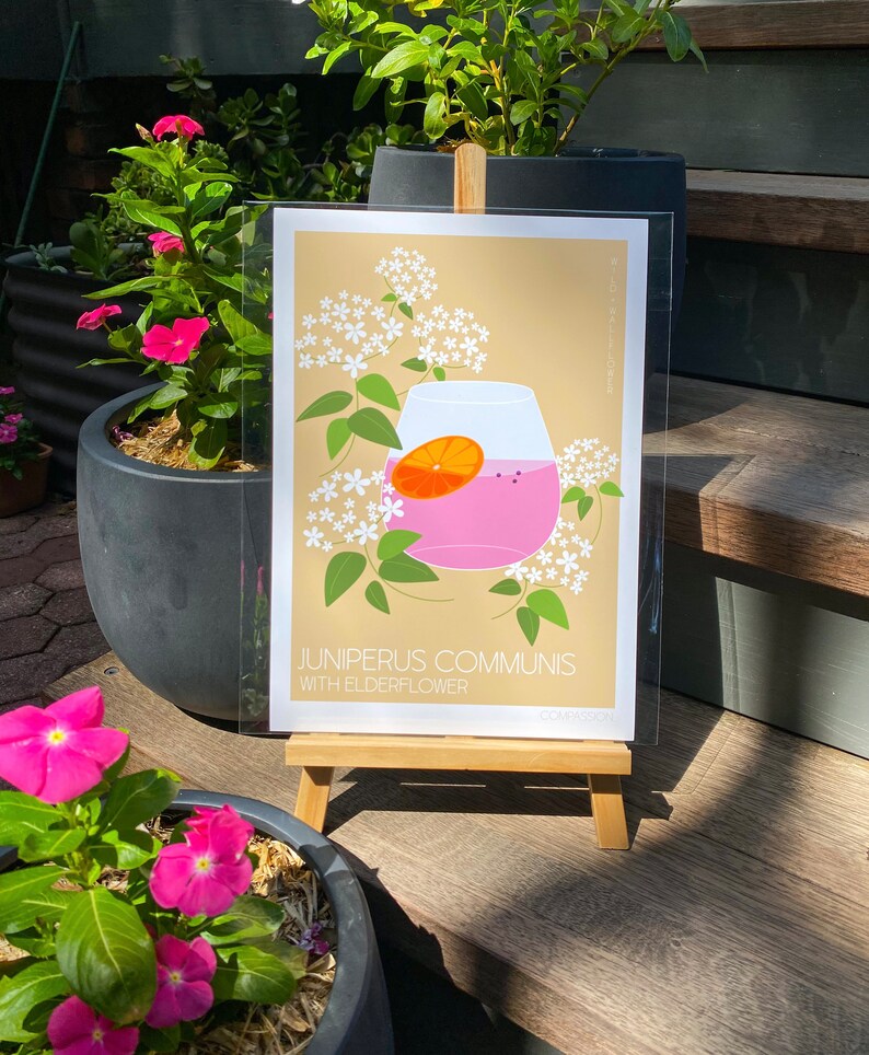 GIN & TONIC Alcohol Art Print A4/A3 Bar Art - Etsy