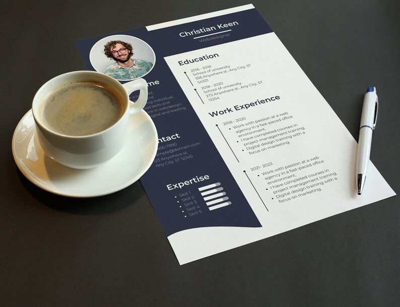 CV Design Professionnel Modèle De CV Compatible Word & PDF - Etsy
