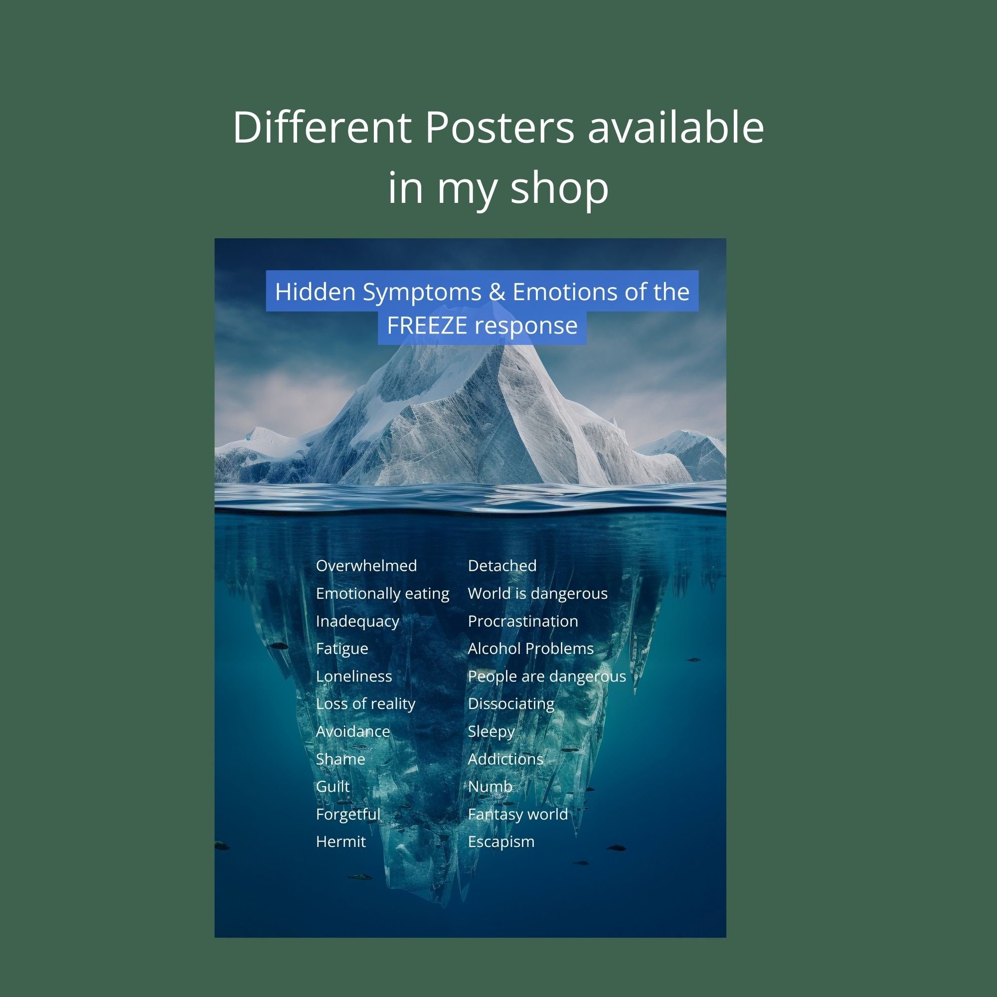 Trauma Poster, Ptsd Awareness Posters, Iceberg Hidden Depths, Signs of ...