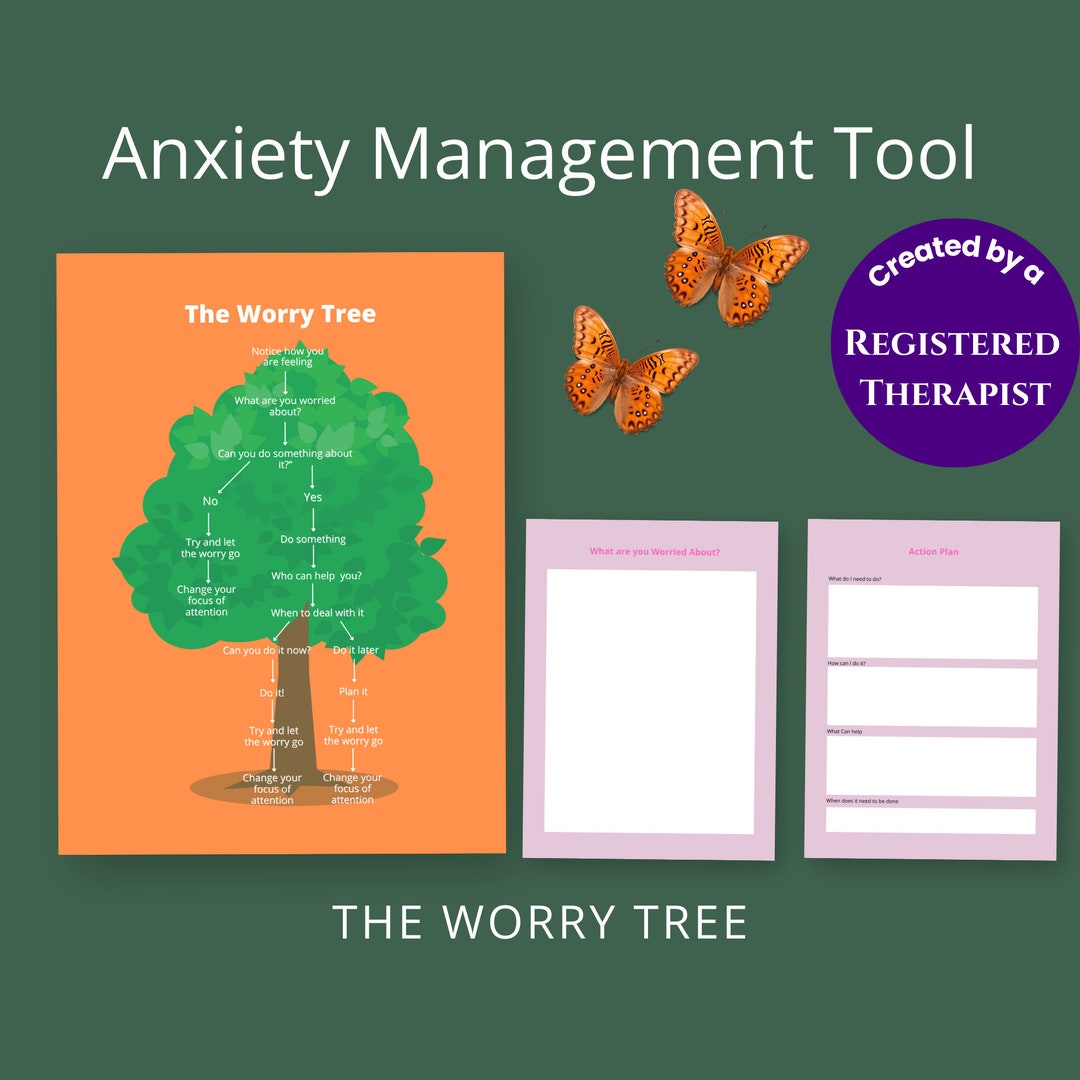 Worry Tree PDF, Worry Worksheet, Worry Tree Technique, Anxiety ...