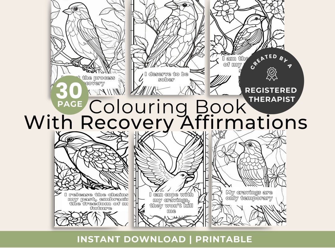 Addiction Coloring Pages, Recovery Affirmations, Colouring Sheets ...