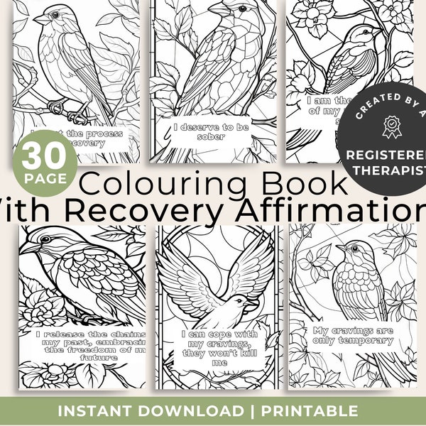 Recovery Coloring Pages - Etsy