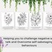 Printable Coloring Affirmation Cards. Floral Colouring Bookmarks ...