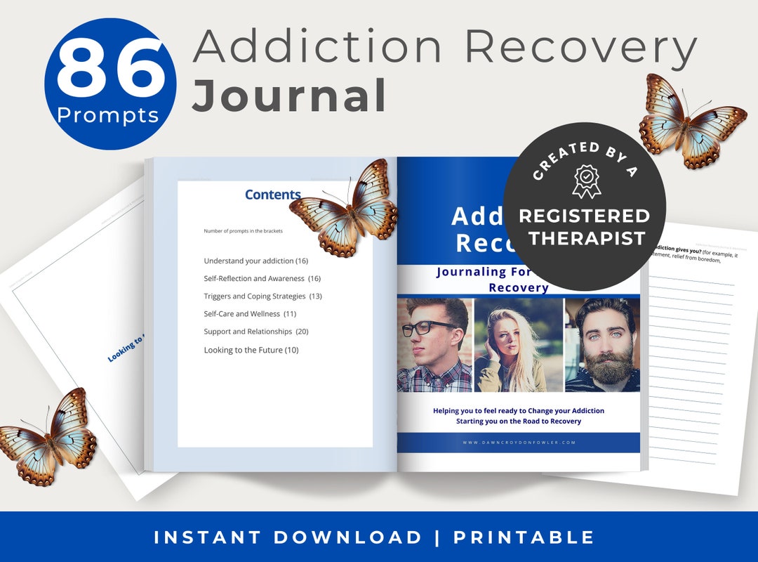 Addiction Recovery Journal, Substance Misuse Printable, Journaling for ...