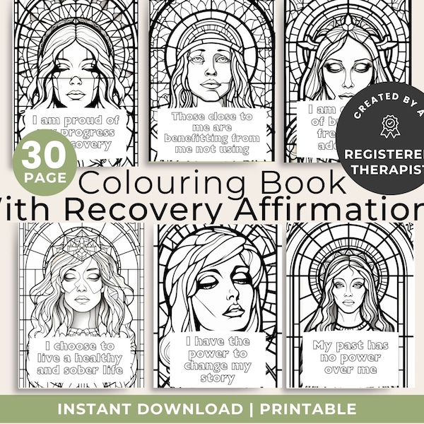 Recovery Coloring Pages - Etsy