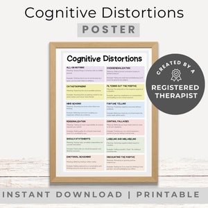 Cognitive Distortions, Pastel Counseling Room Decor, Psychologist Room ...
