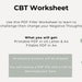 Cognitive Behavioral Therapy Worksheet, Fact or Fiction PDF, Change ...