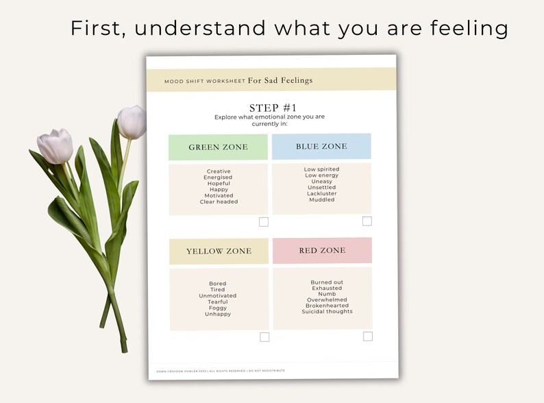 Depression Checklist Pdf Mood Meter Self Regulation Emotional Regulation Adults Mental Health