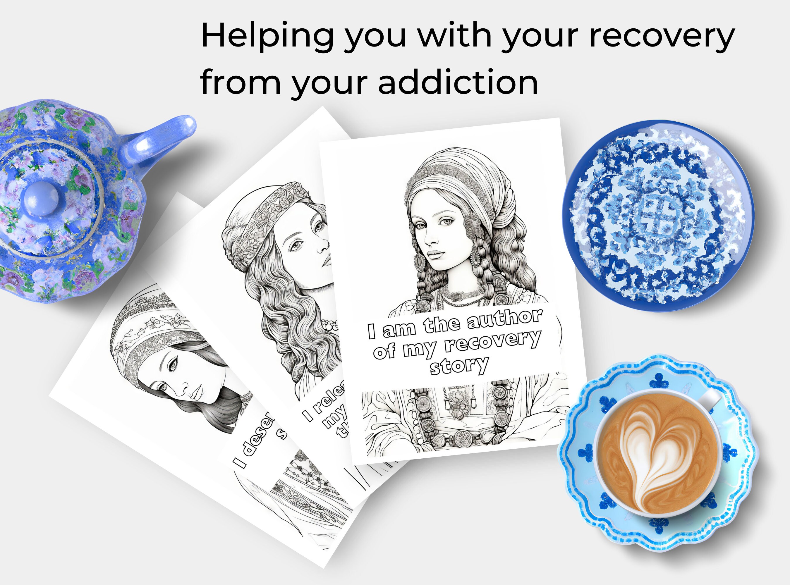 Recovery Coloring Pages, Sobriety Distraction Techniques, Mental Health ...