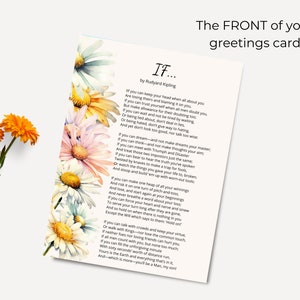 If Poem by Rudyard Kipling, Digital Greeting Card Downloads, Mental ...