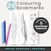 Floral Bookmarks to Color, Feathers & Flowers, Anxiety Relief (digital ...