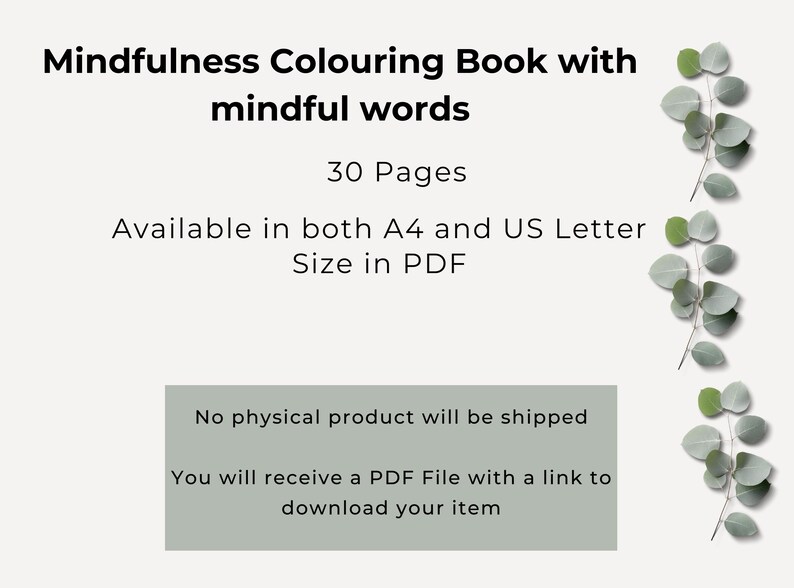 Mindfulness Indoor Plants Coloring Pages, Tool for Relaxation Stress ...