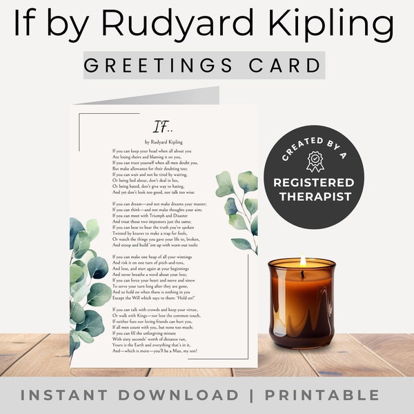 If Rudyard Kipling - Etsy