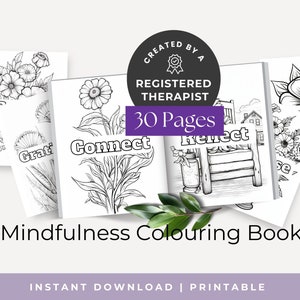 Mindfulness Coloring Pages Printable Pdf, Mental Health Care Coloring ...