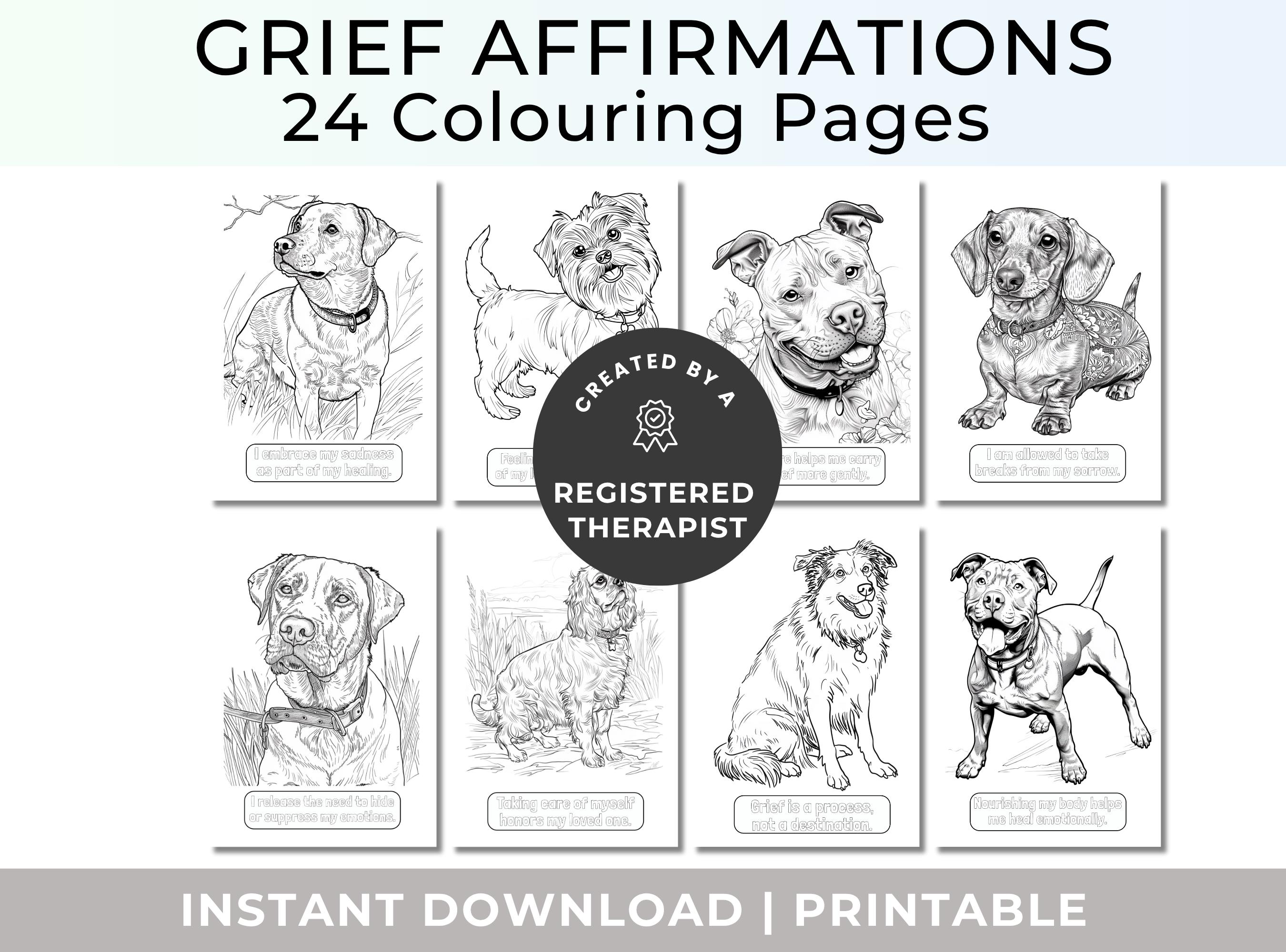 Grief Coloring Pages for Adults – Bereavement Printable Activity Book ...