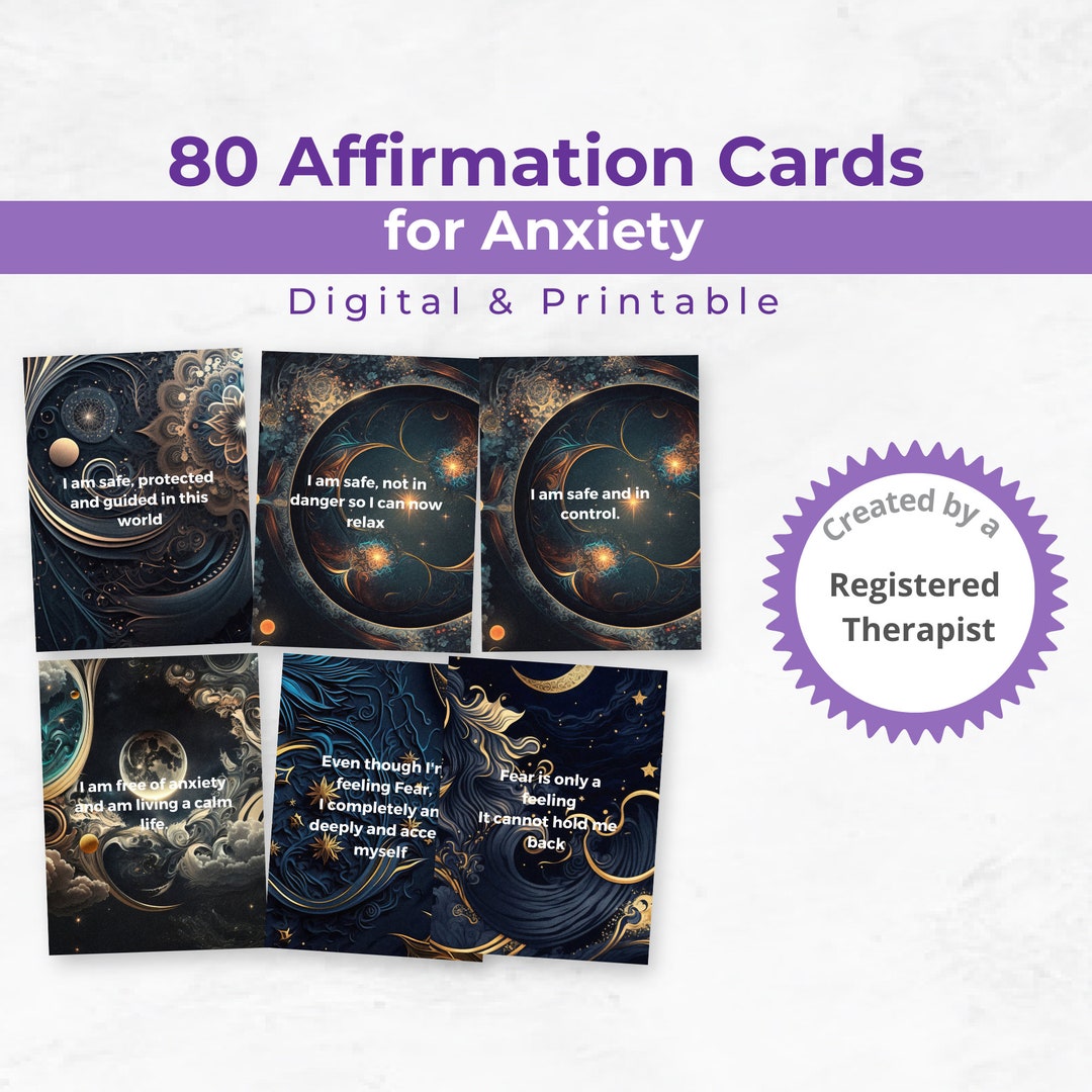 Positive Affirmation Cards for Anxiety Coping Cards Anxiety - Etsy