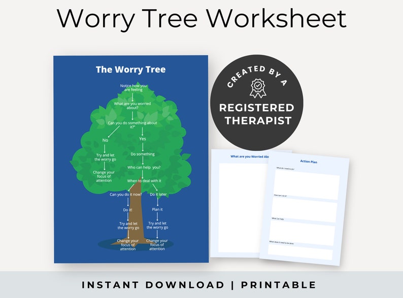 Worry Worksheet, Cbt Worksheets for Anxiety, Automatic Negative ...
