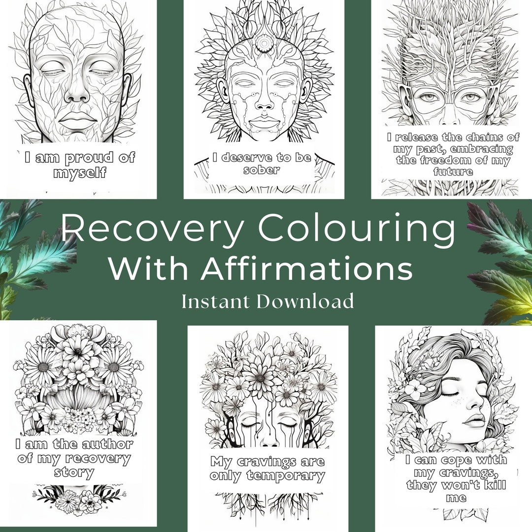 Recovery Coloring Books, Mindfulness Colouring Book, Mental Health Care ...