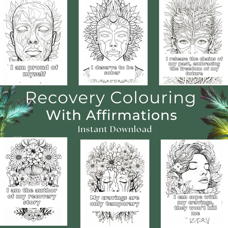 Recovery Coloring Books, Mindfulness Colouring Book, Mental Health Care ...