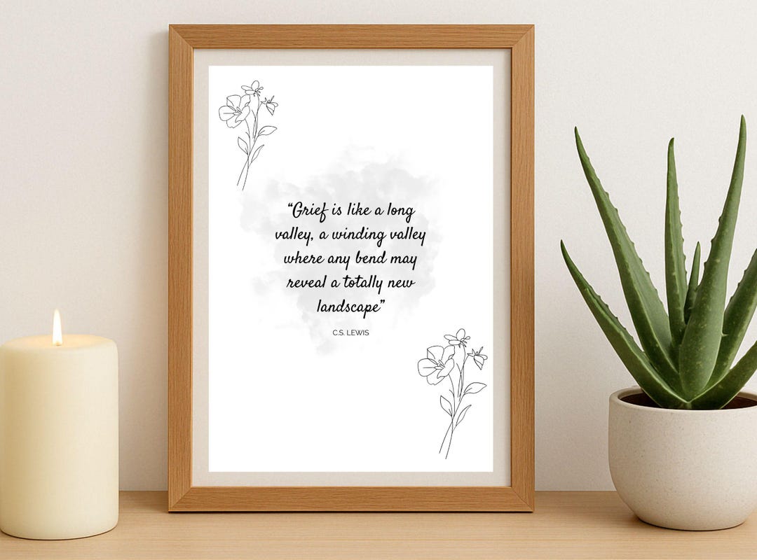 C.S. Lewis Grief Quote Printable, Grief is Like a Long, Minimalist ...