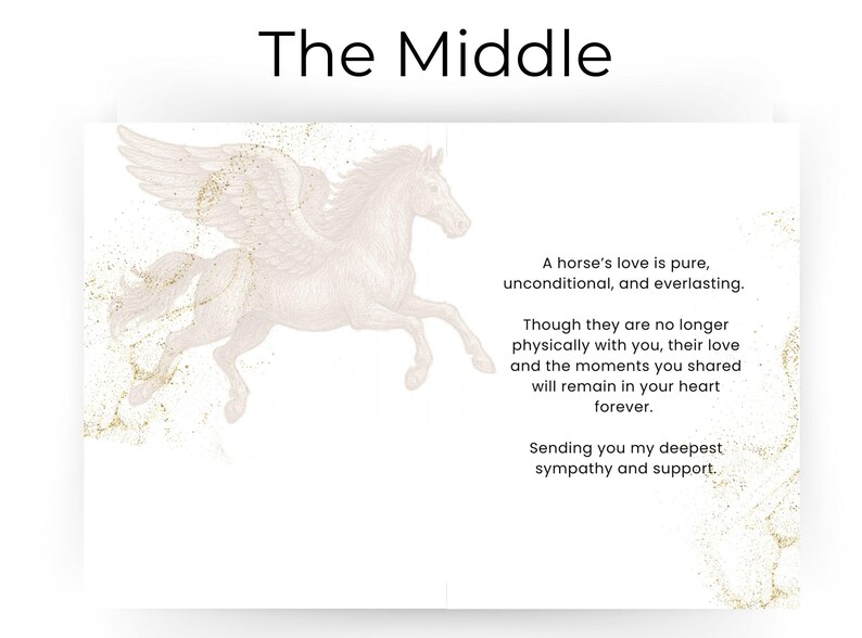 Sympathy Card for Loss of A Horse, Equine Bereavement Greetings ...
