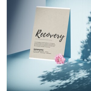 Recovery Definition Poster, Addiction Therapist Office Wall Art, Alcoholics Anonymous Wall Art ...