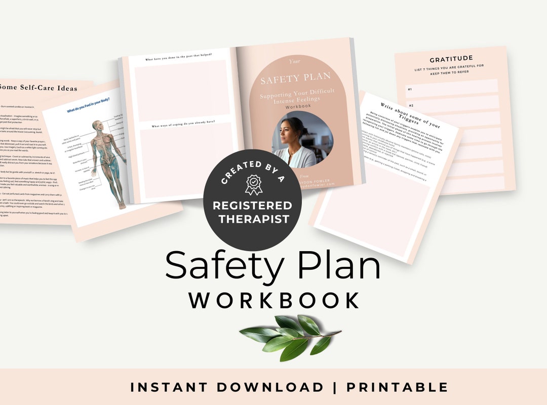 Mental Health Safety Plan, Mental Health and Disorders Worksheet ...