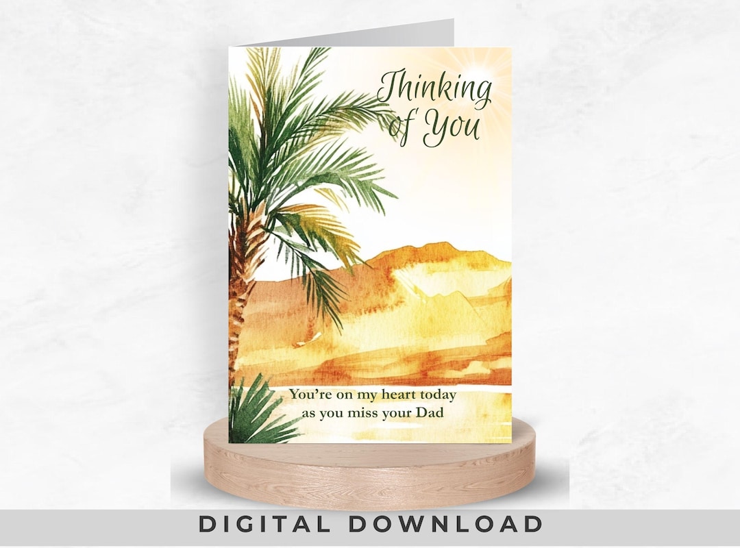 Thinking of You Card for Loss of Dad, Desert Egypt Greetings Card ...