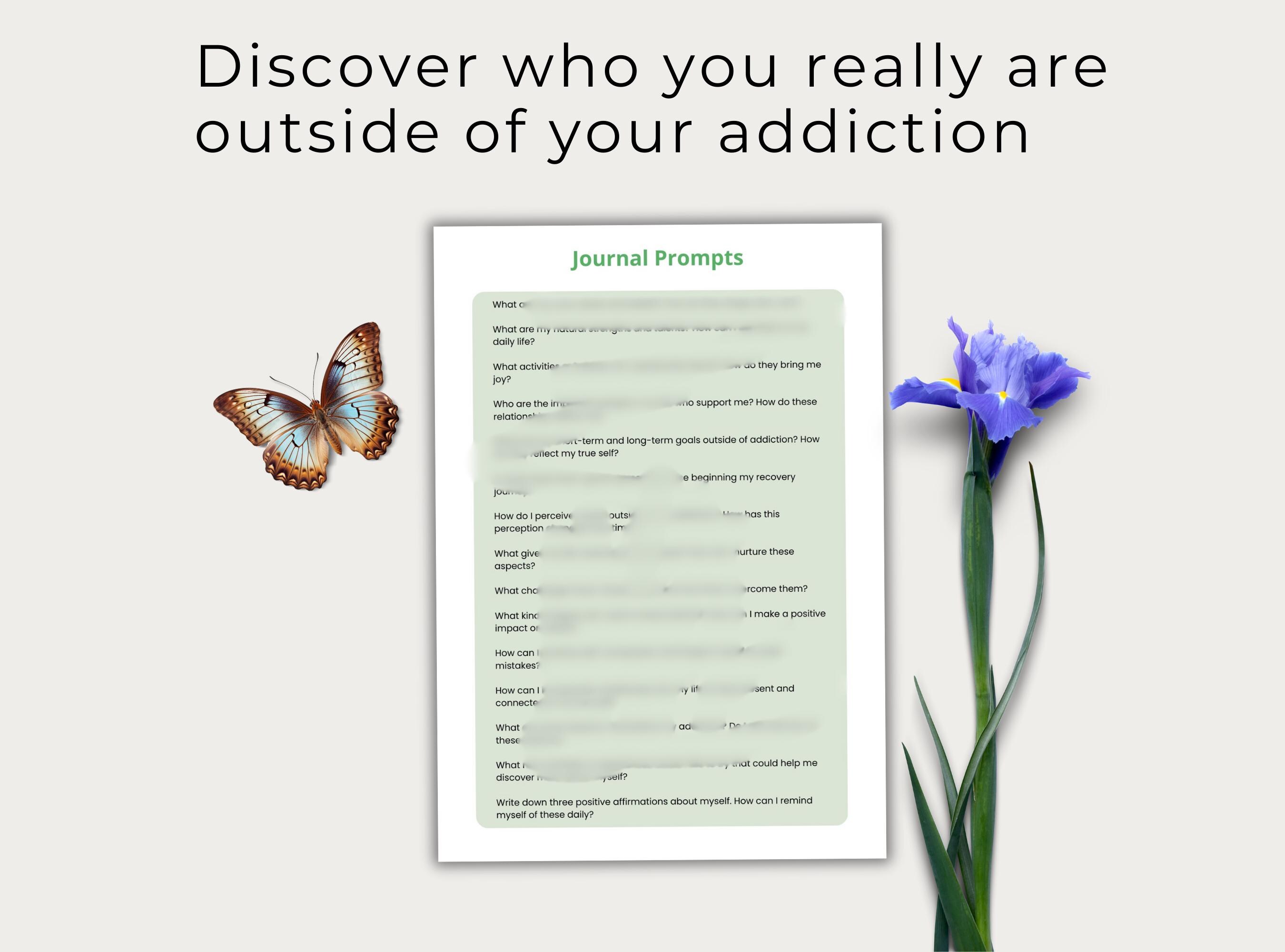 Addiction Worksheet, Who Am I Outside My Addiction, Self-esteem ...