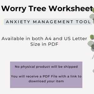 Worry Worksheet, Cbt Worksheets for Anxiety, Automatic Negative ...