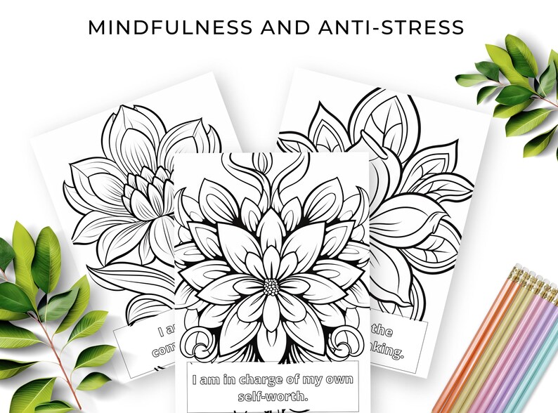 Dbt Skills Coloring Book, Affirmations for Trauma Recovery, Mandala ...