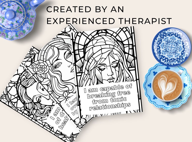 Addiction Recovery Coloring Pages, Mindfulness Colouring Book, Stain ...