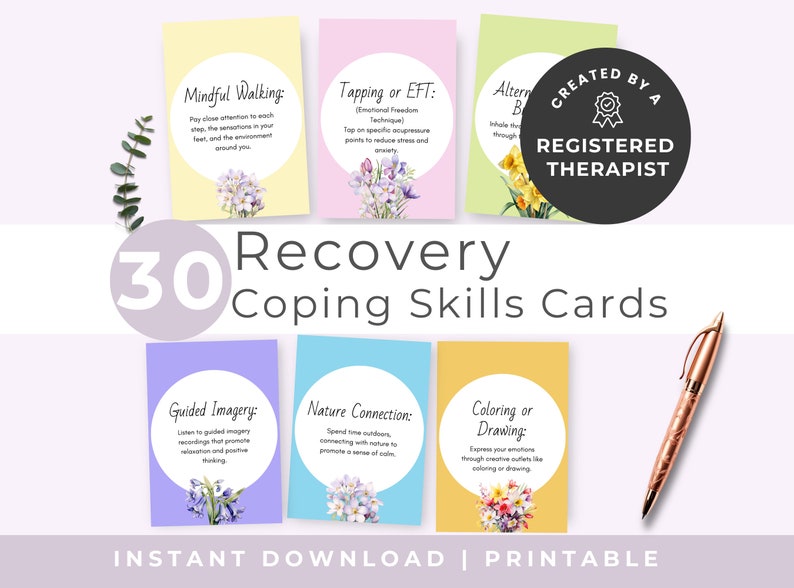 List of Coping Skills for Addiction Pdf, Relapse Prevention Flashcards ...