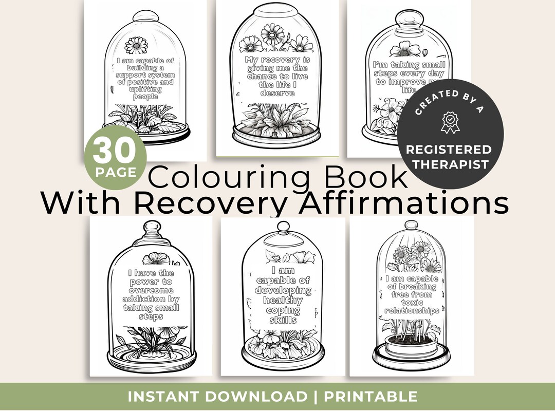 Addiction Coloring Pages, Recovery Positive Affirmations, Terranium ...