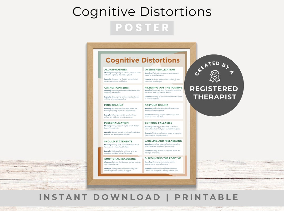 Cognitive Distortions, Boho Counseling Room Decor, Therapists Room ...