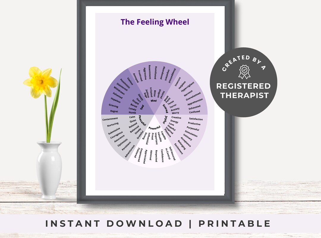 Printable Feeling Wheel, Colourful Emotional Regulation Poster ...
