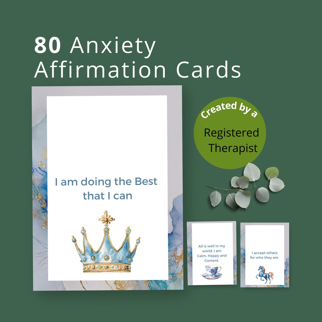 Anxiety Flashcards, Coping Cards Anxiety, Self Talk for Negative ...