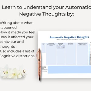 Cognitive Behaviour Worksheets, Automatic Negative Thoughts Technique ...