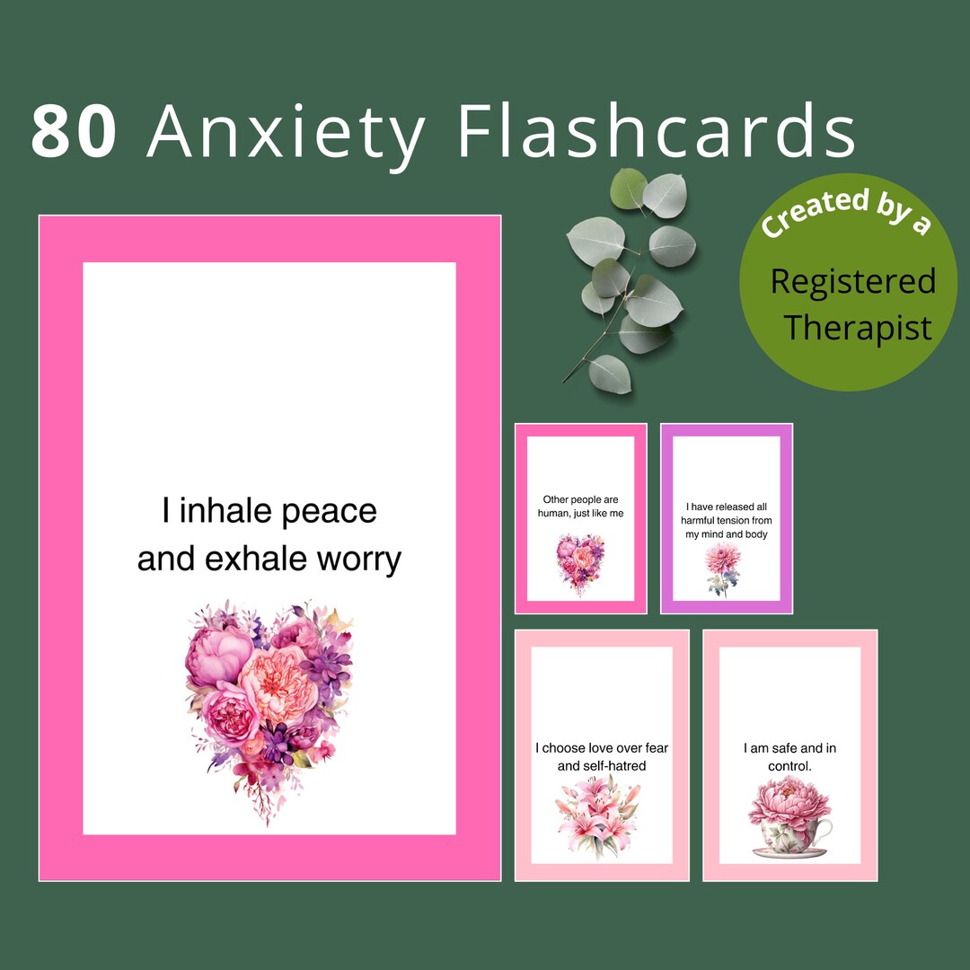 Positive Affirmation Cards for Anxiety Printable Affirmative - Etsy