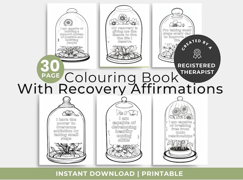Addiction Coloring Pages, Recovery Positive Affirmations, Sobriety ...