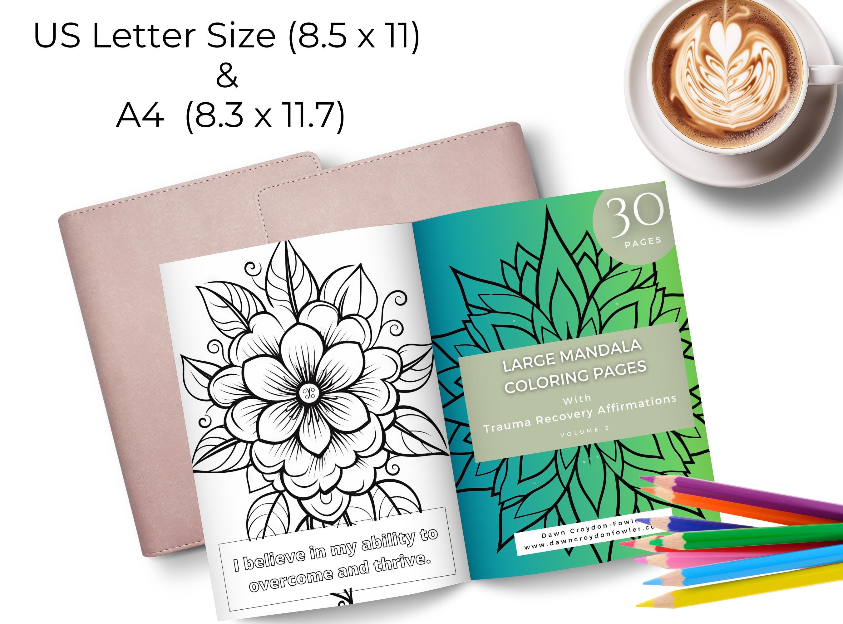 DBT Skills Coloring Book, Trauma Recovery Affirmations, 30 Page ...
