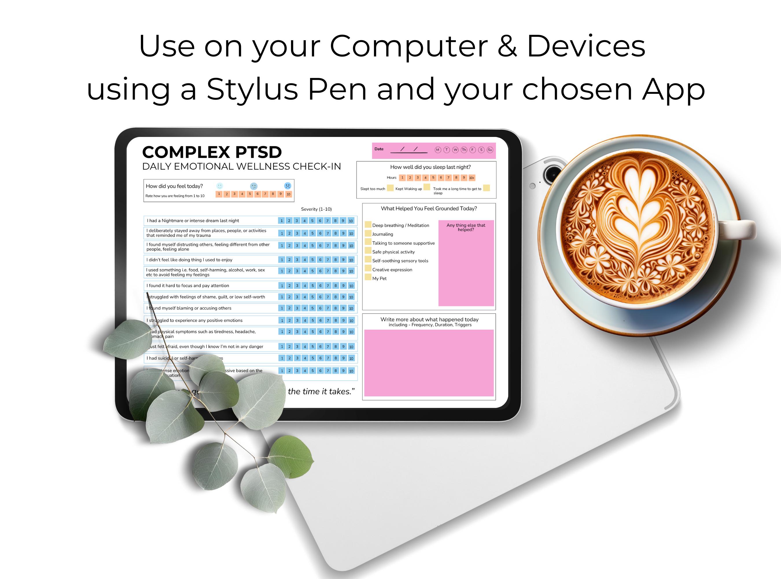 Complex PTSD Resources, Printable Trauma Recovery for Adults, Pdf Daily Checklist, DBT Resources ...