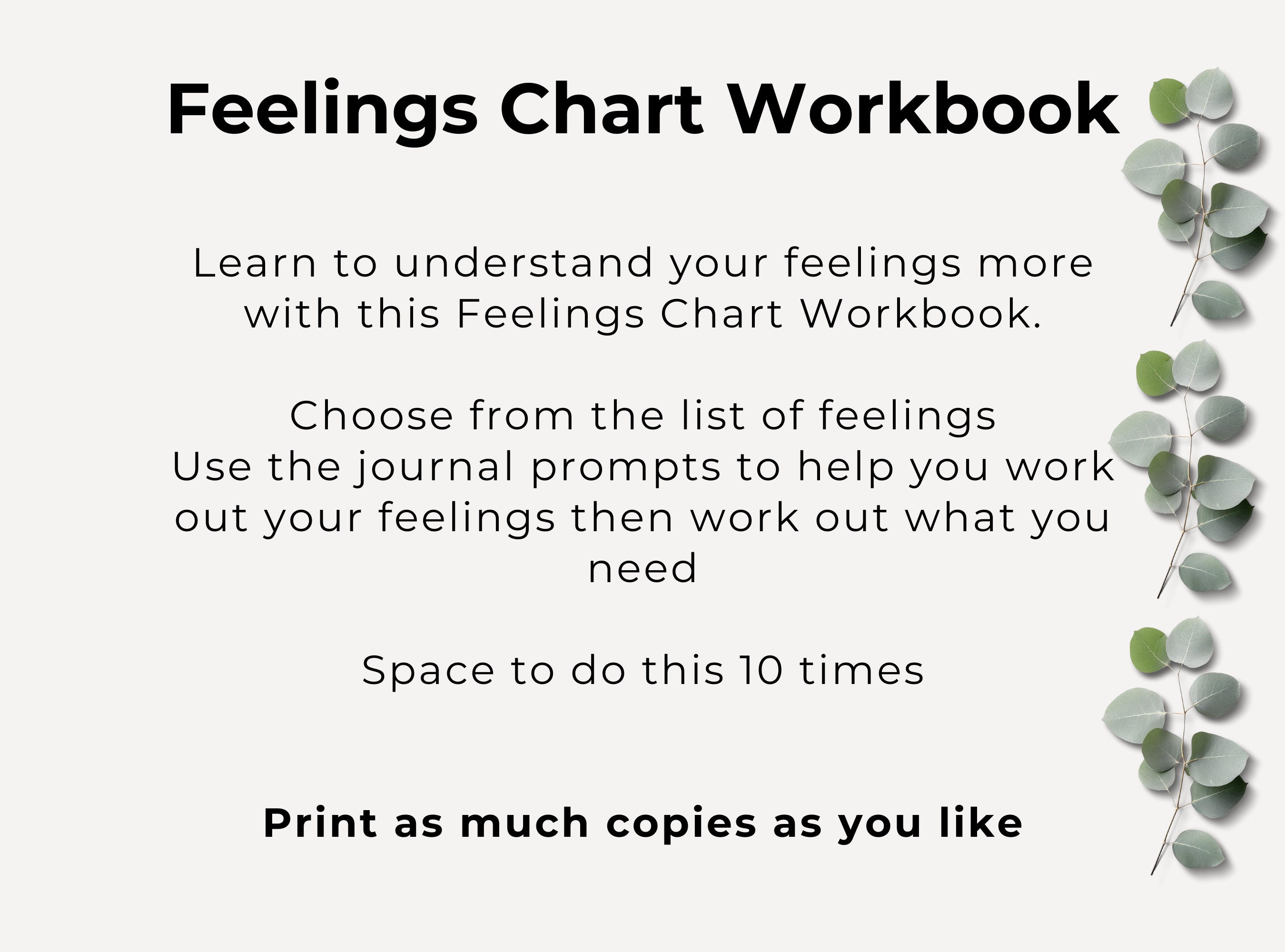 Feeling List, Blue Emotions Chart Print, Emotional Regulation Handout ...