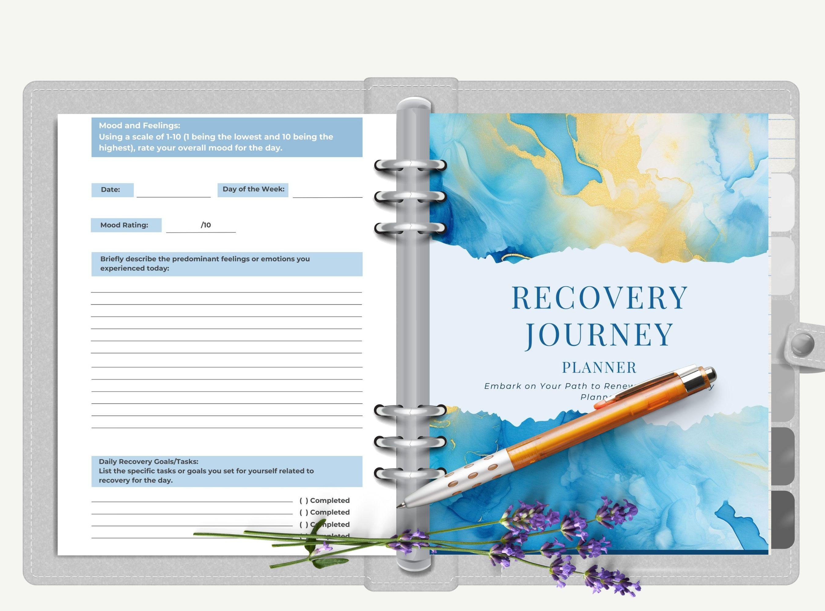 Addiction Recovery Journey Planner, Sobriety Journal Prompts, Writing ...