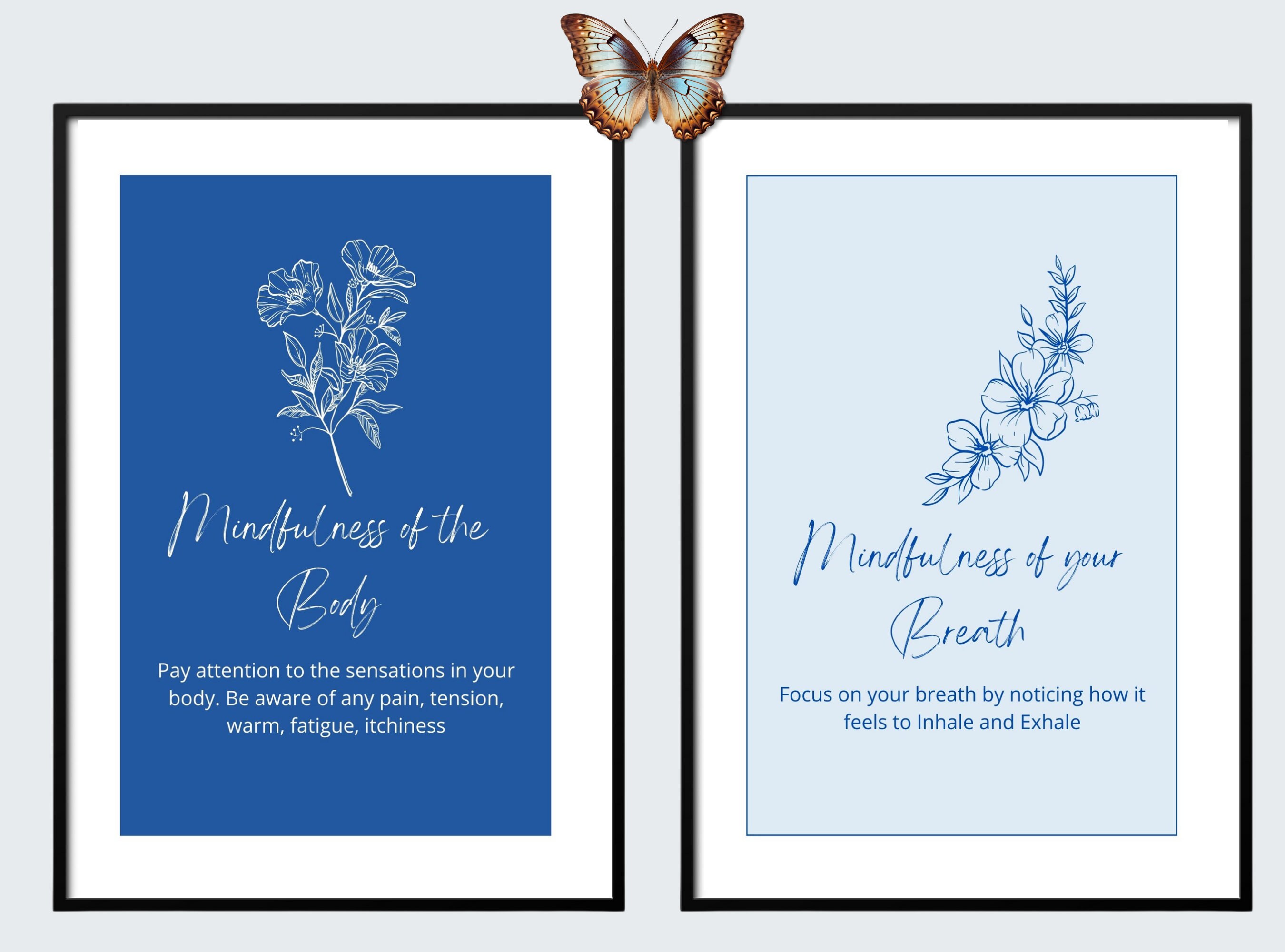 Dialectical Behavioral Therapy Poster, DBT Mindfulness Printable, Blue ...