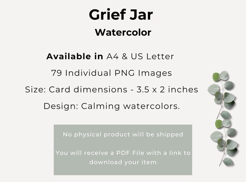 Grief Jar Counseling Activities, Printable Jar Activity for Bereavement ...