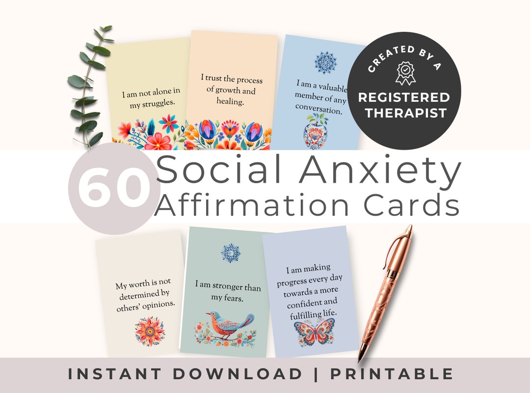 Anxiety Coping Statements, Affirmations for Social Anxiety, Mexican ...